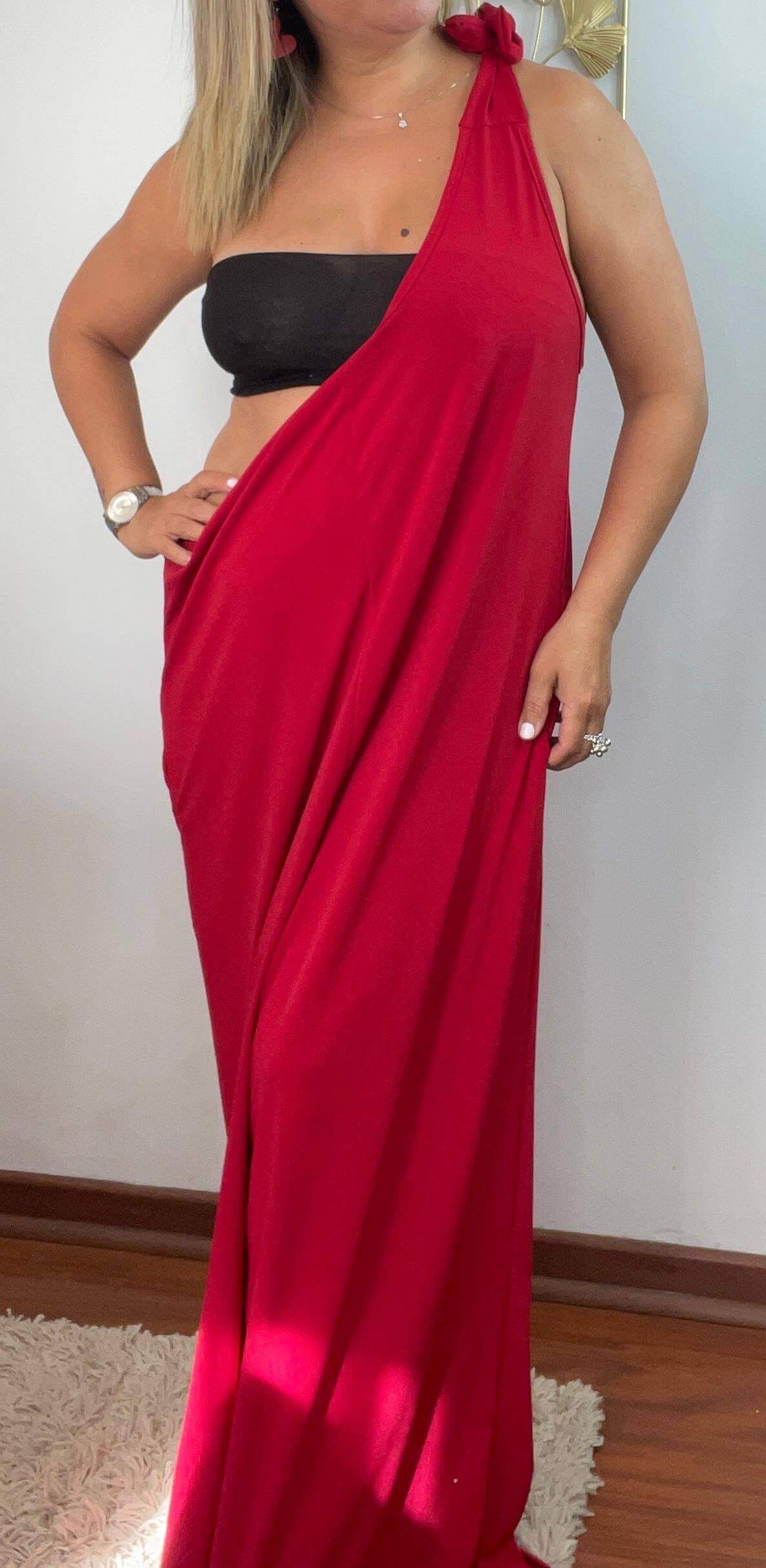Entero de Lycra fria color Rojo con bolsillos – makanavarromoda.cl